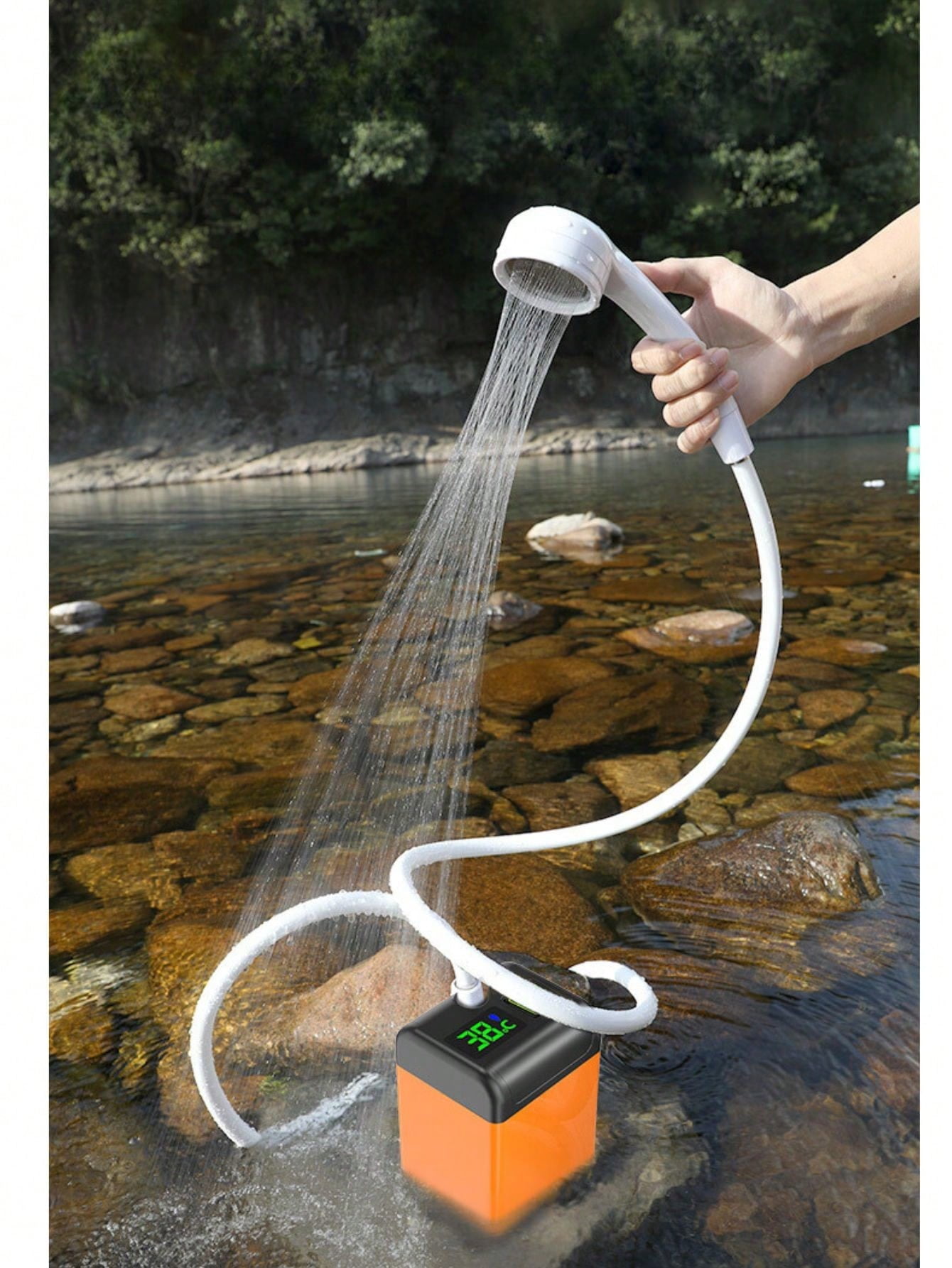 Portable Shower For Camping: Outdoor Electric Shower Rechargeable Pump ...