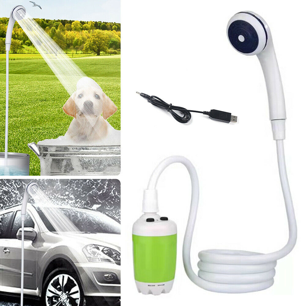 Portable Shower USB Rechargeable Battery Powered Shower Pump Outdoor ...