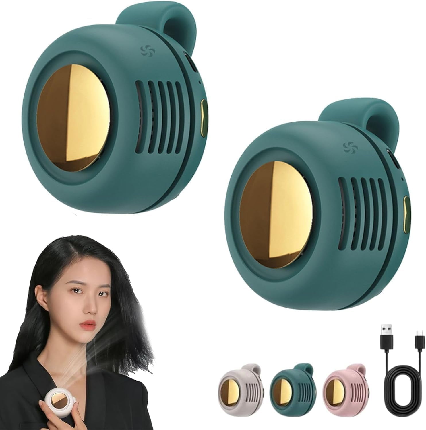 Portable Silent Mini Bladeless Aerio Clip on Fan, Small Electric Clip ...