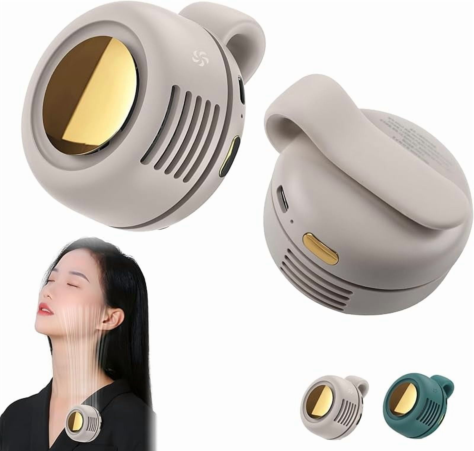 Portable Silent Mini Bladeless Electric Fan, 3 Speeds Hands-Free Mini ...