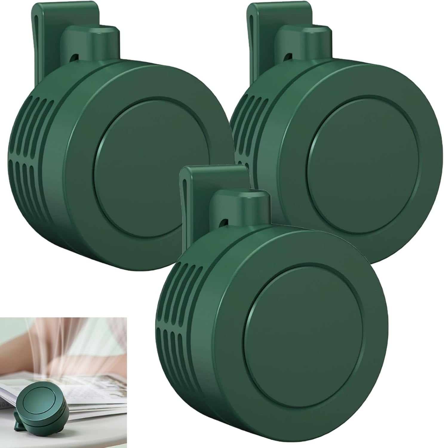 Portable Silent Mini Bladeless Electric Fan, Adjustable 3-Speed ...