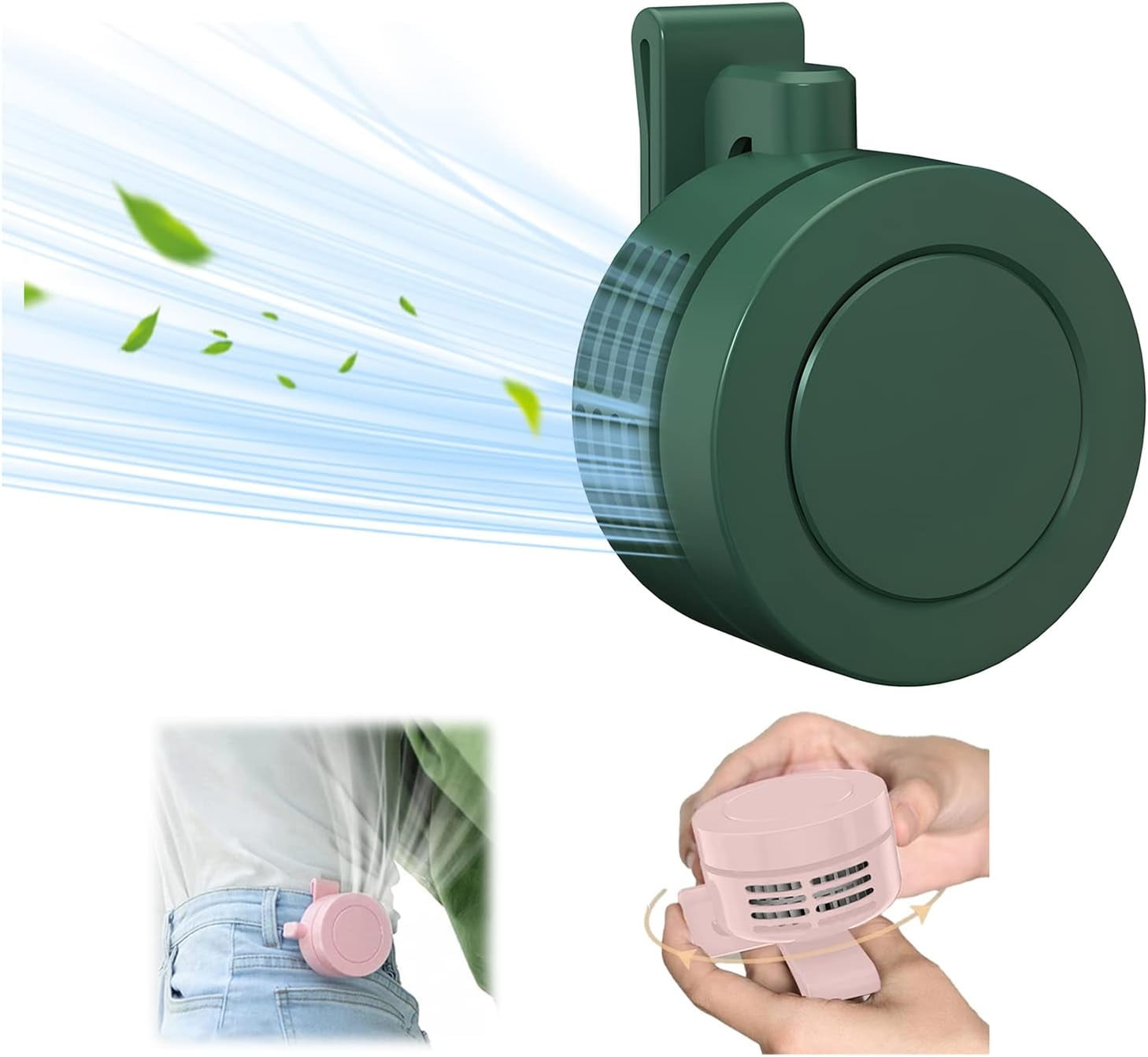 Portable Silent Mini Bladeless Electric Fan, Adjustable 3-speed ...