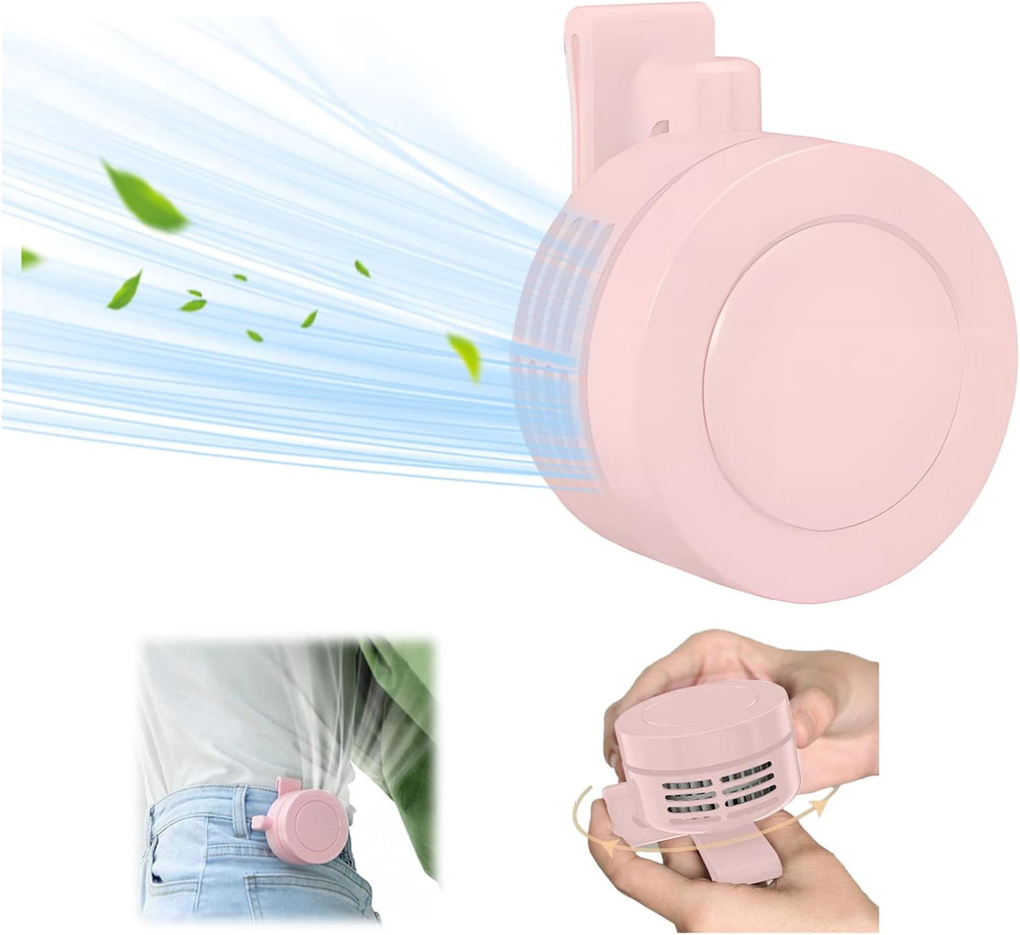 Portable Silent Mini Bladeless Electric Fan, Adjustable 3-speed ...