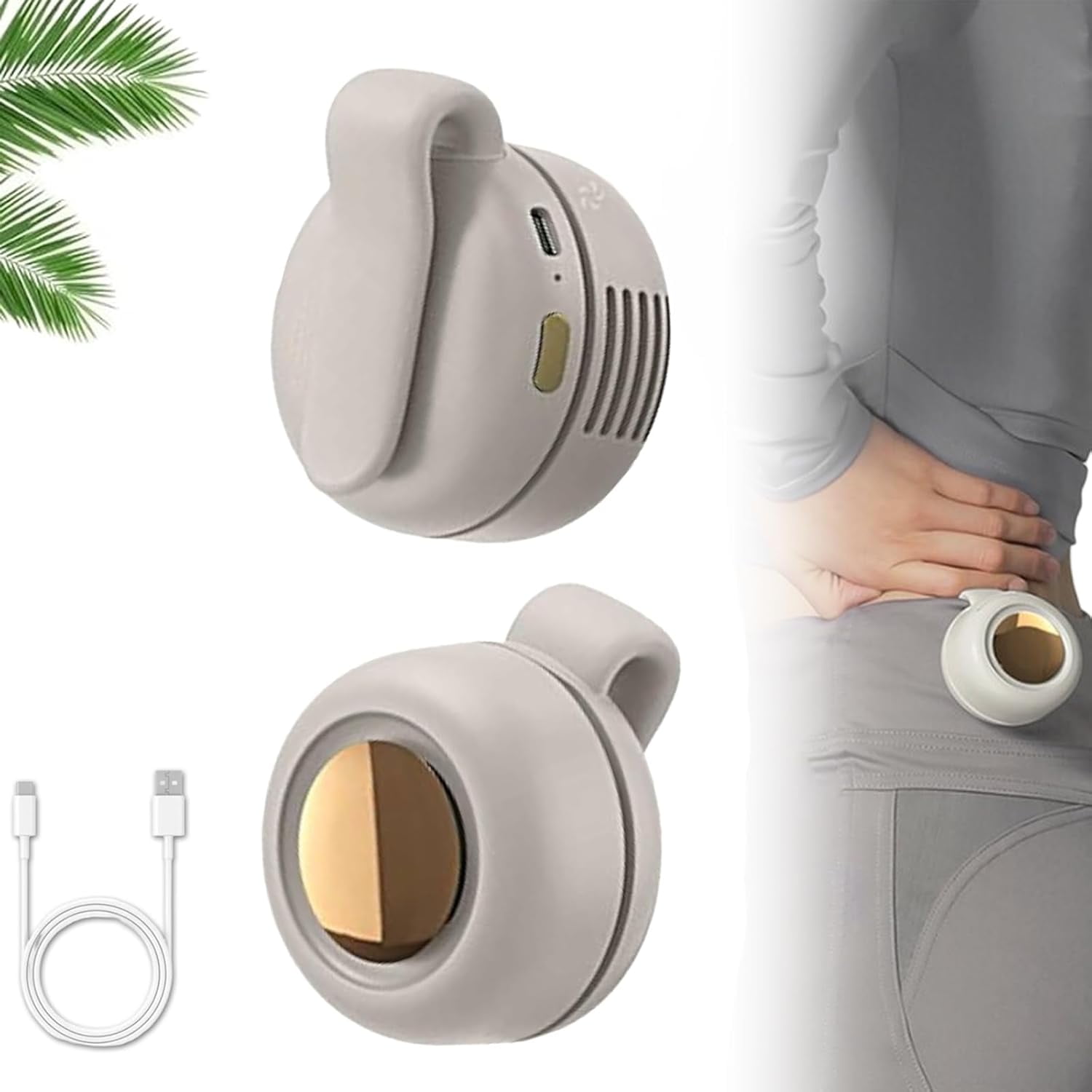 Portable Silent Mini Bladeless Electric Fan Clip On,2025 New Portable ...