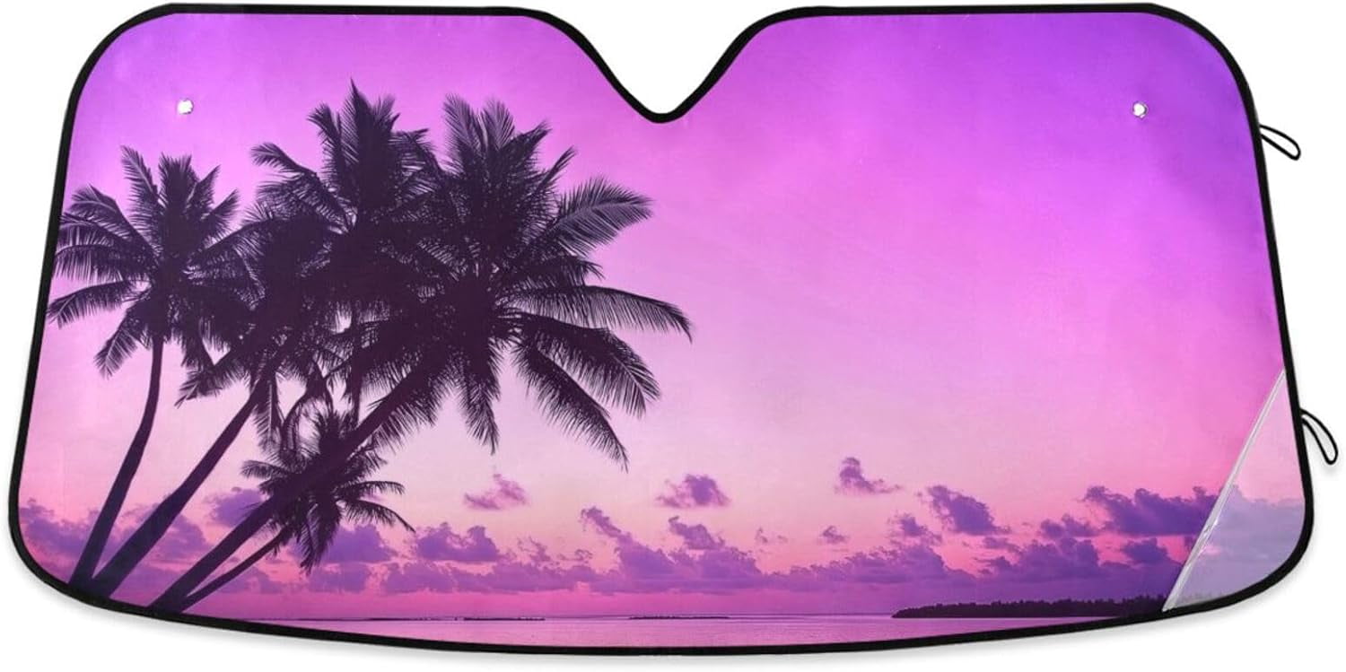 Car Windshield Sun Shade, Skull Driver Skeleton Style, Universal Fit ...