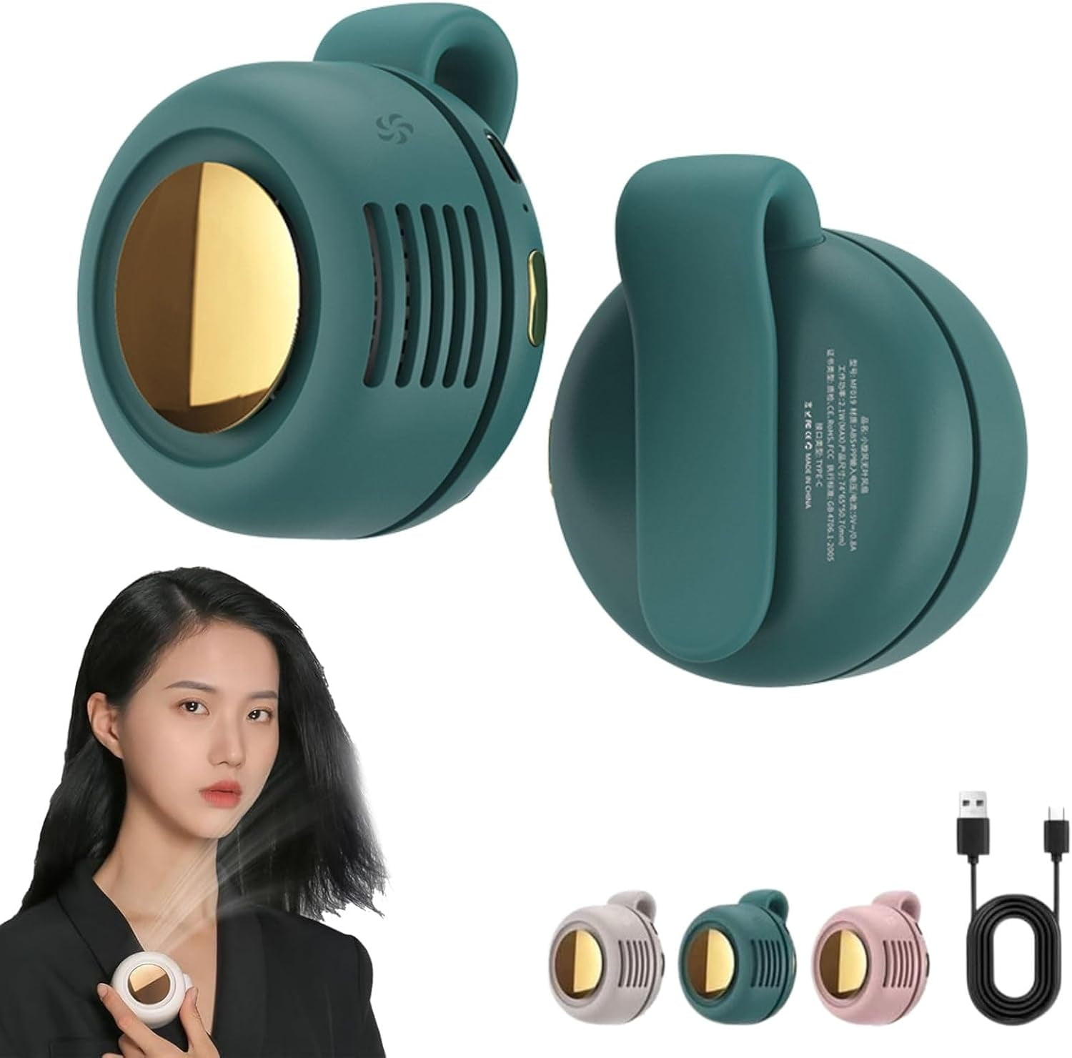 Portable Silent Mini Bladeless Electric Fan Clip On,Mini Bladeless Fans ...