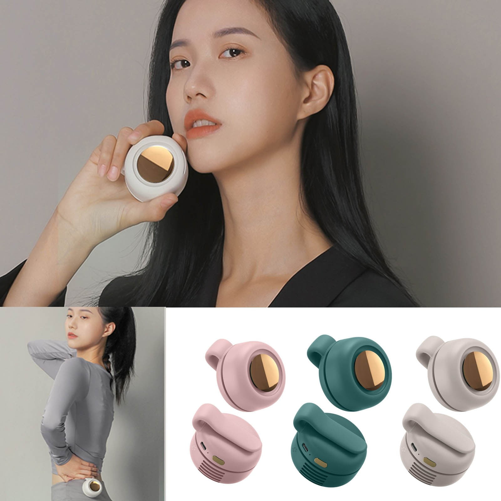 Portable Silent Mini Bladeless Electric Fan,Mini Whirlwind Fan for Waist Clip Fan,Neck Fan ...