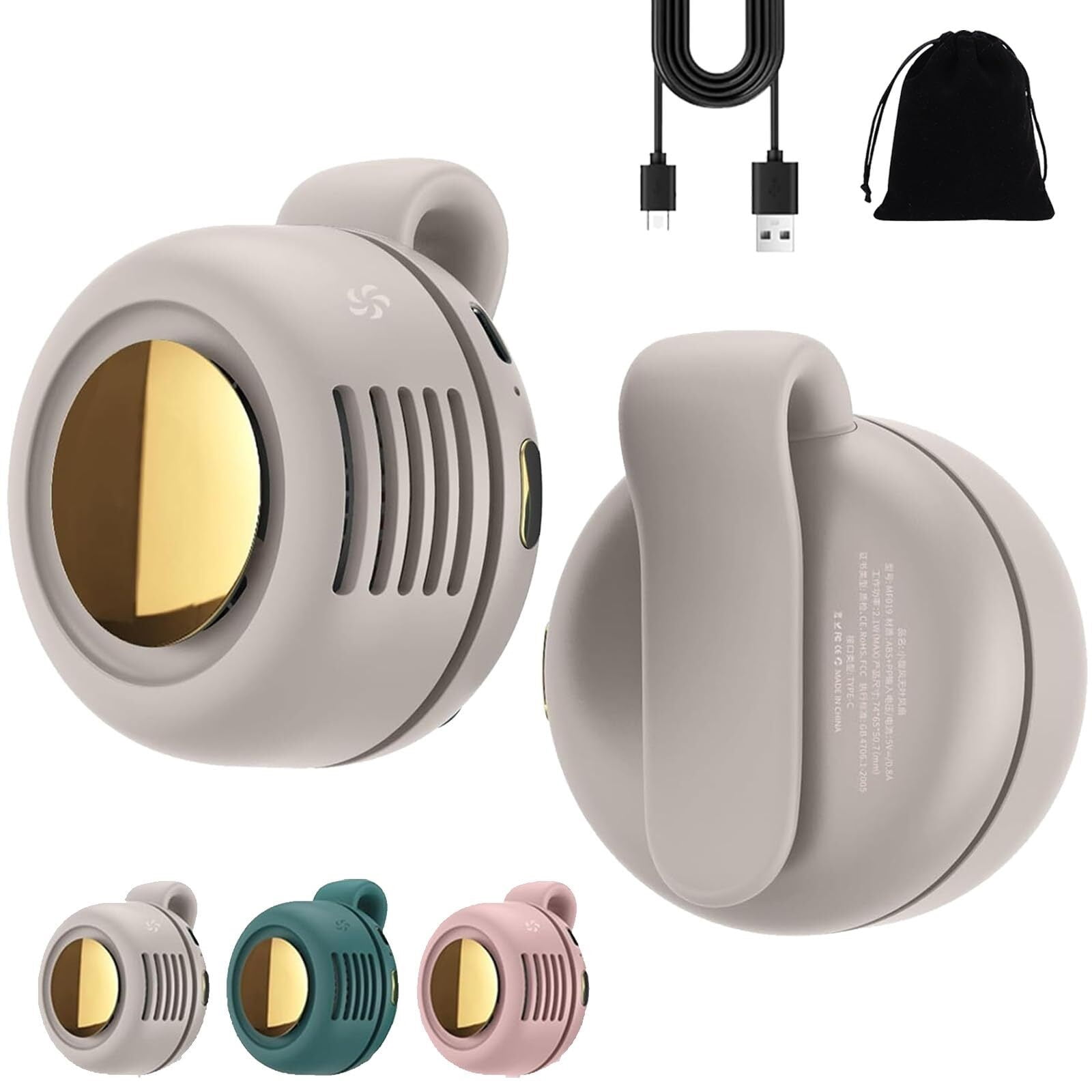 Portable Silent Mini Bladeless Fan Clip On, 2025 New Clip On Fan for ...