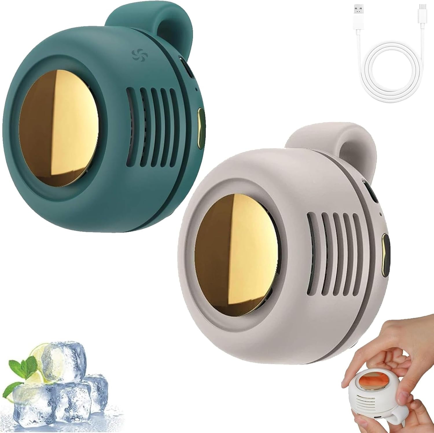 Portable Silent Mini Bladeless Fan Clip On, Rechargeable Small ...