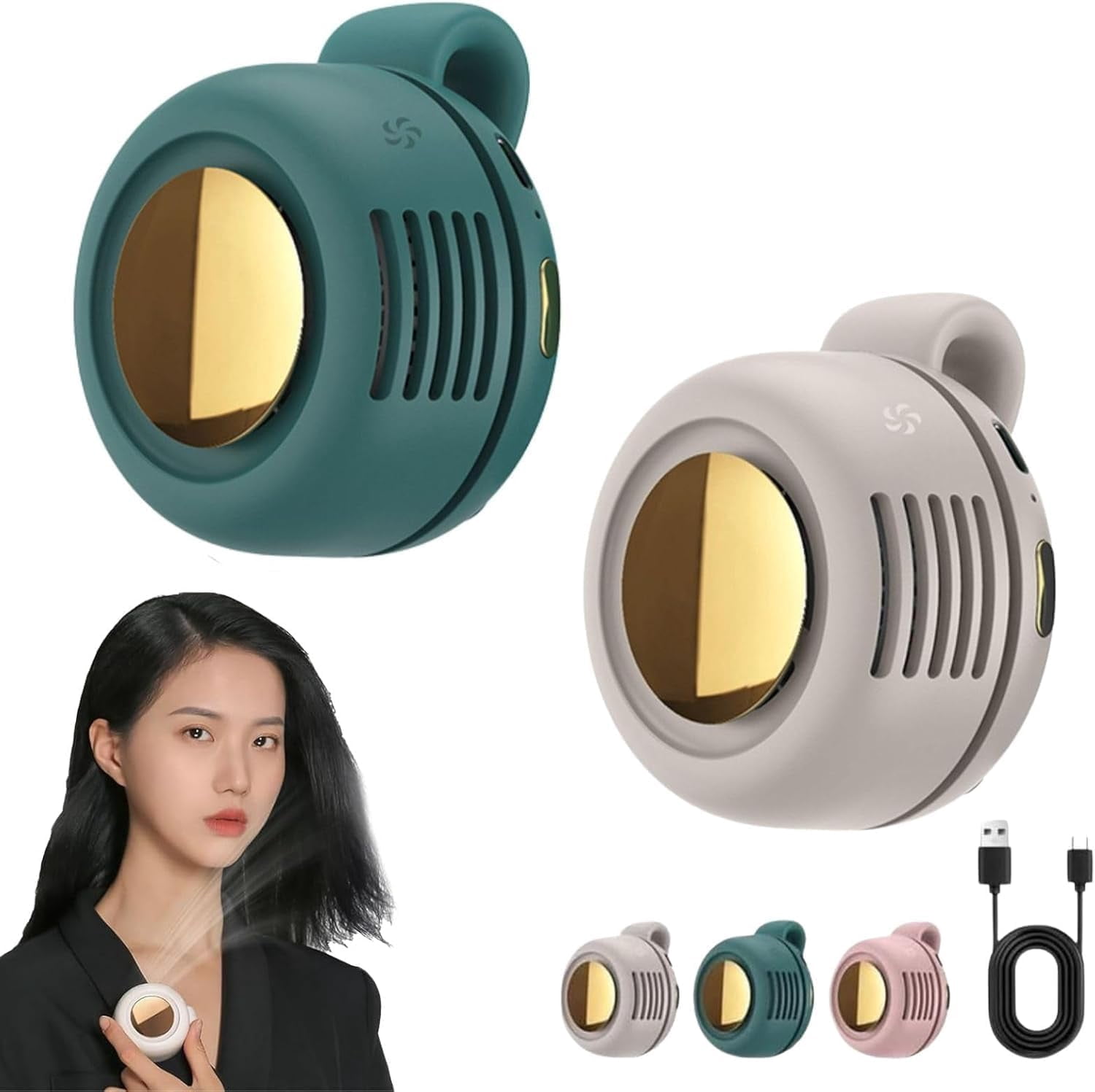 Portable Silent Mini Bladeless Fan Clip On, Small Fan Clip on for Shirt ...