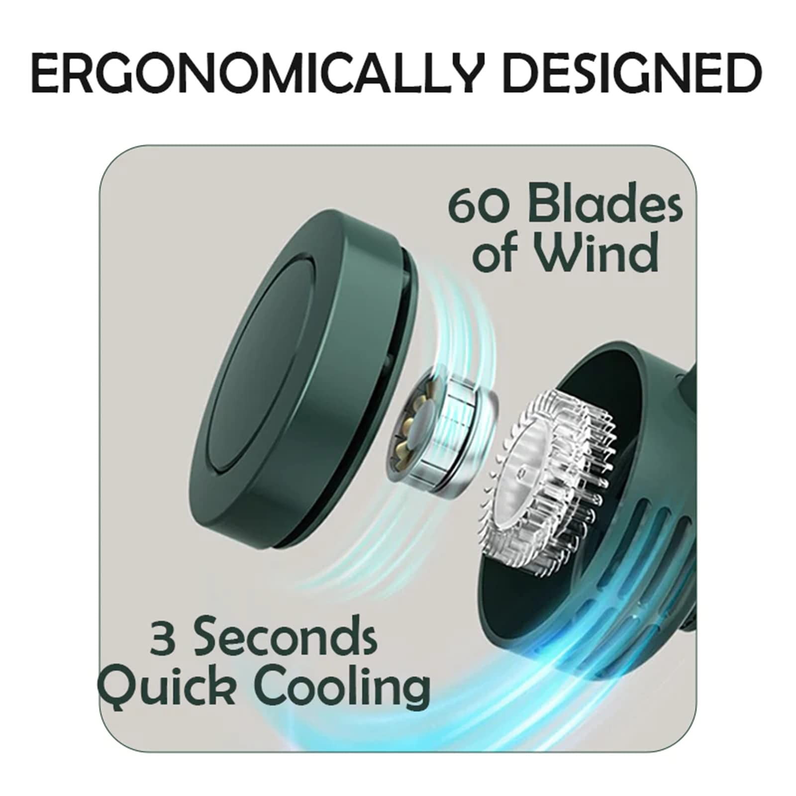 Portable Silent Small Bladeless Electric Fan Clip On, Bladeless Fans ...