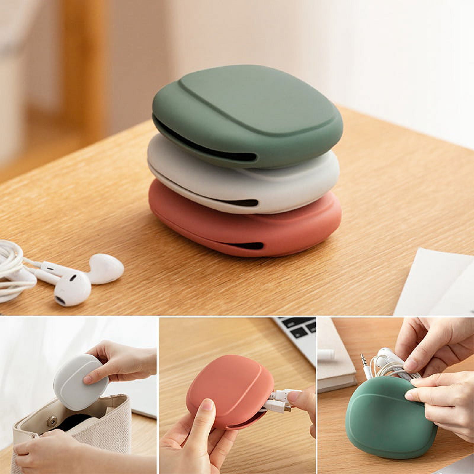 Portable Silicone Earphone Organizer Carrying Case Mini Pouch Storage ...