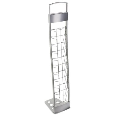 Mobile Literature Magazine Rack Brochure Holder 4 shelf - Walmart.com
