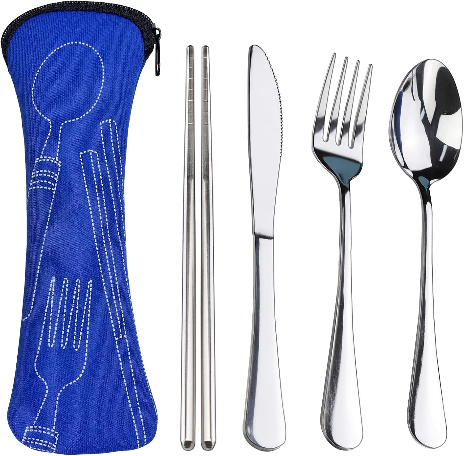 Portable Silverware Set with Box, Travel Camping Utensil Set, High ...