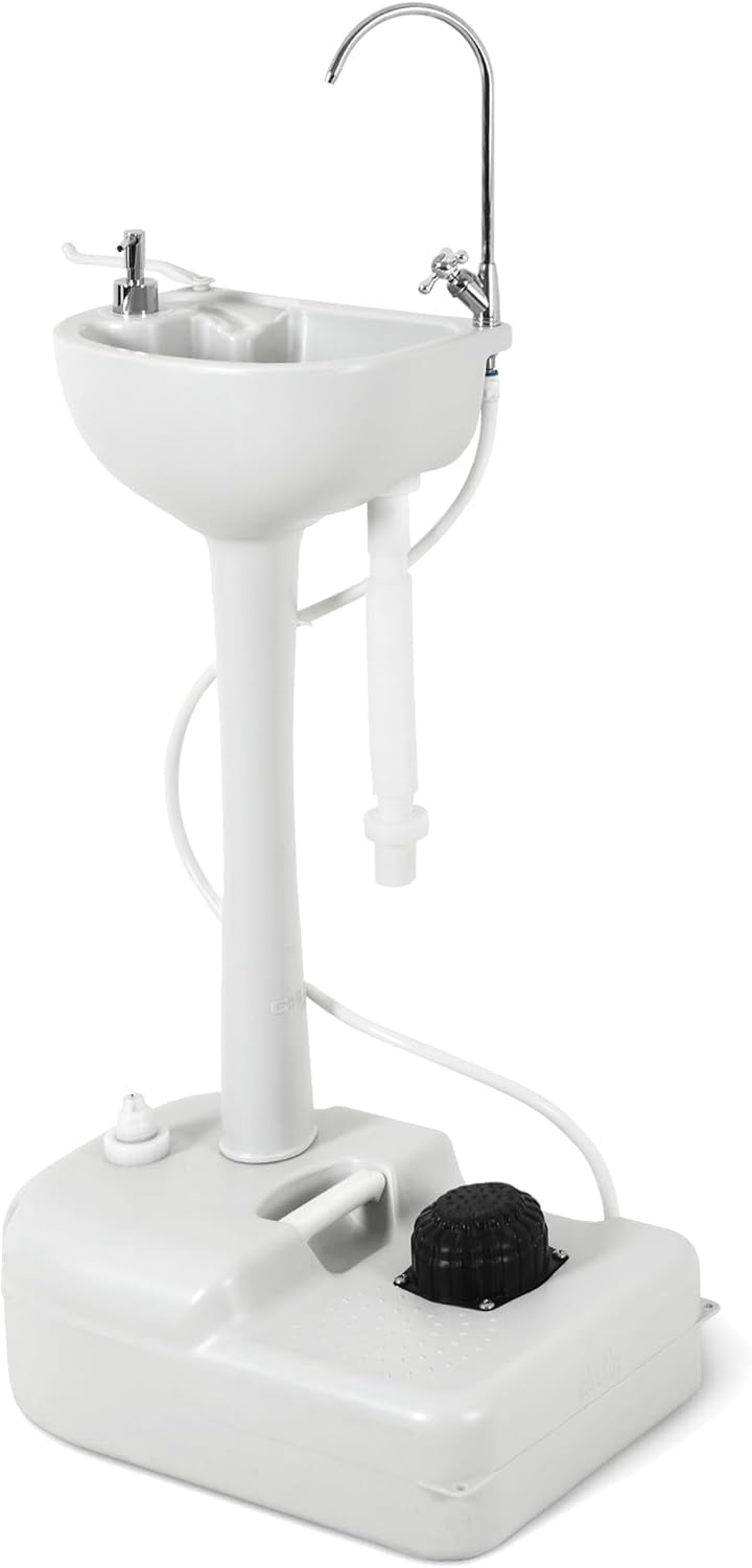 Portable Sink Camping Hand Washing Station, 20L Wash Basin Stand with ...