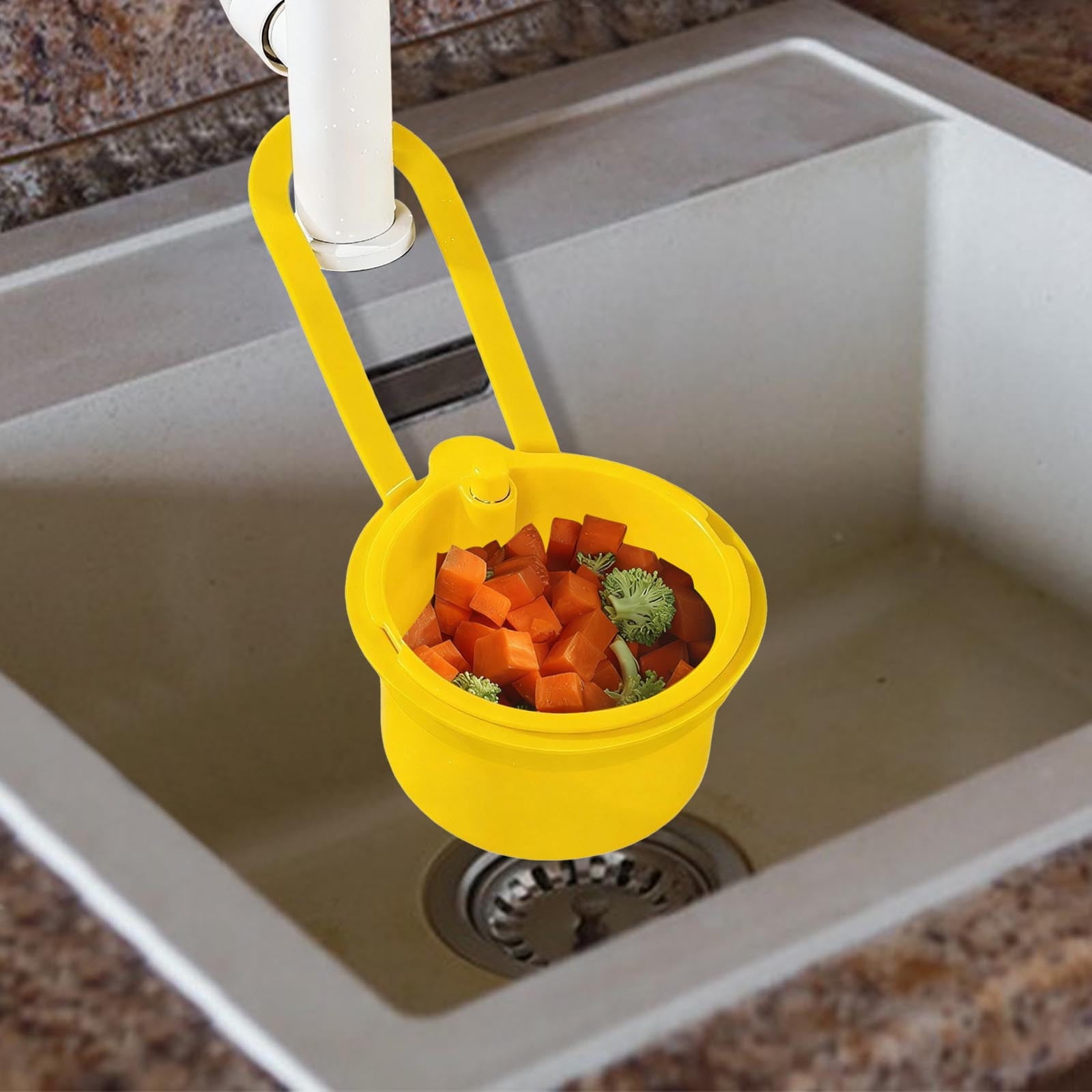 Portable Sink Strainer Basket, Wall Mounted Hanging Sink Draining ...