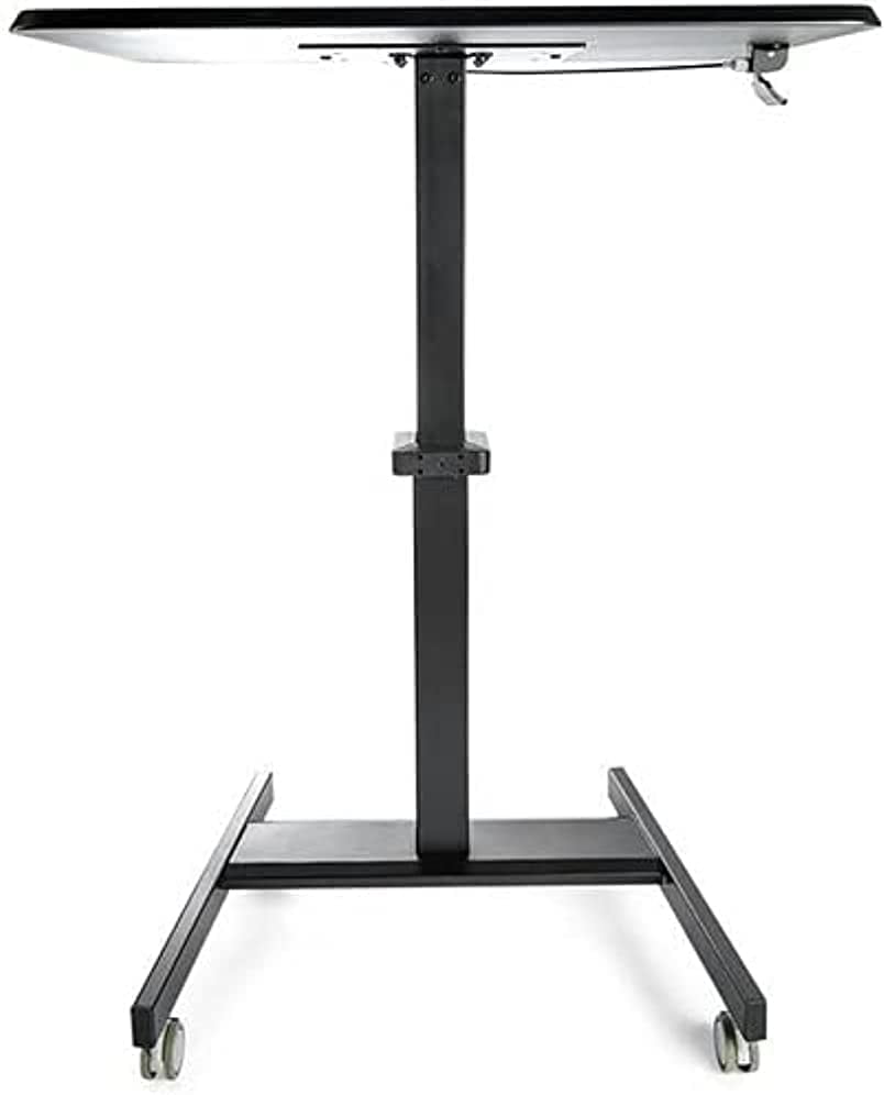 Portable Sit-Stand Laptop Workstation Cart with One-Touch Height ...