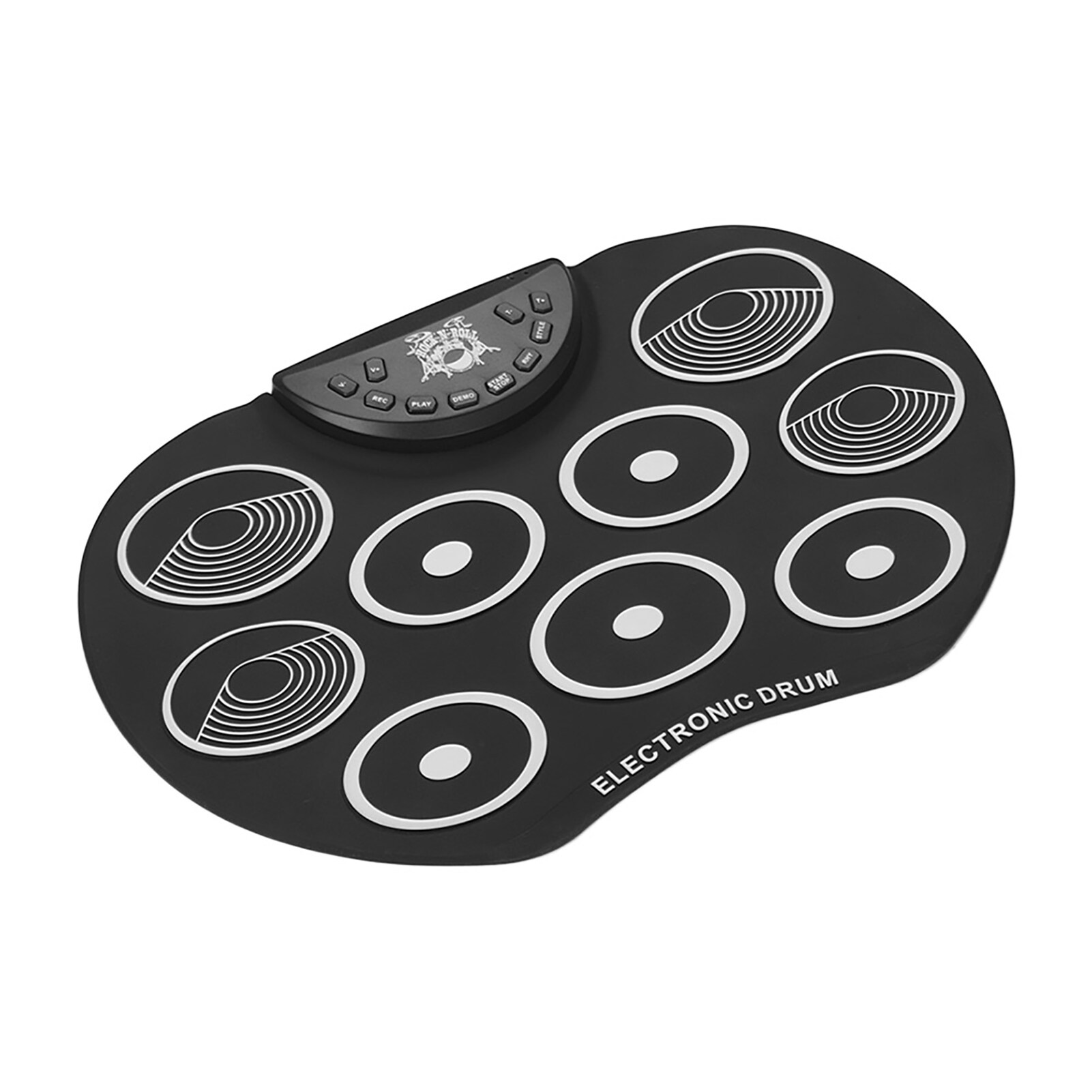 Portable Size Roll-Up Drum Set Electronic Drum Kit 9 Silicon Drum Pads ...