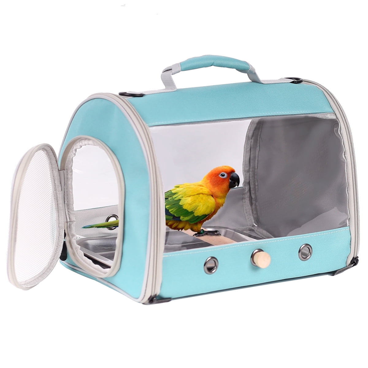 Halinfer Portable Small Bird Cage, Lightweight Bird Travel Carrier with ...