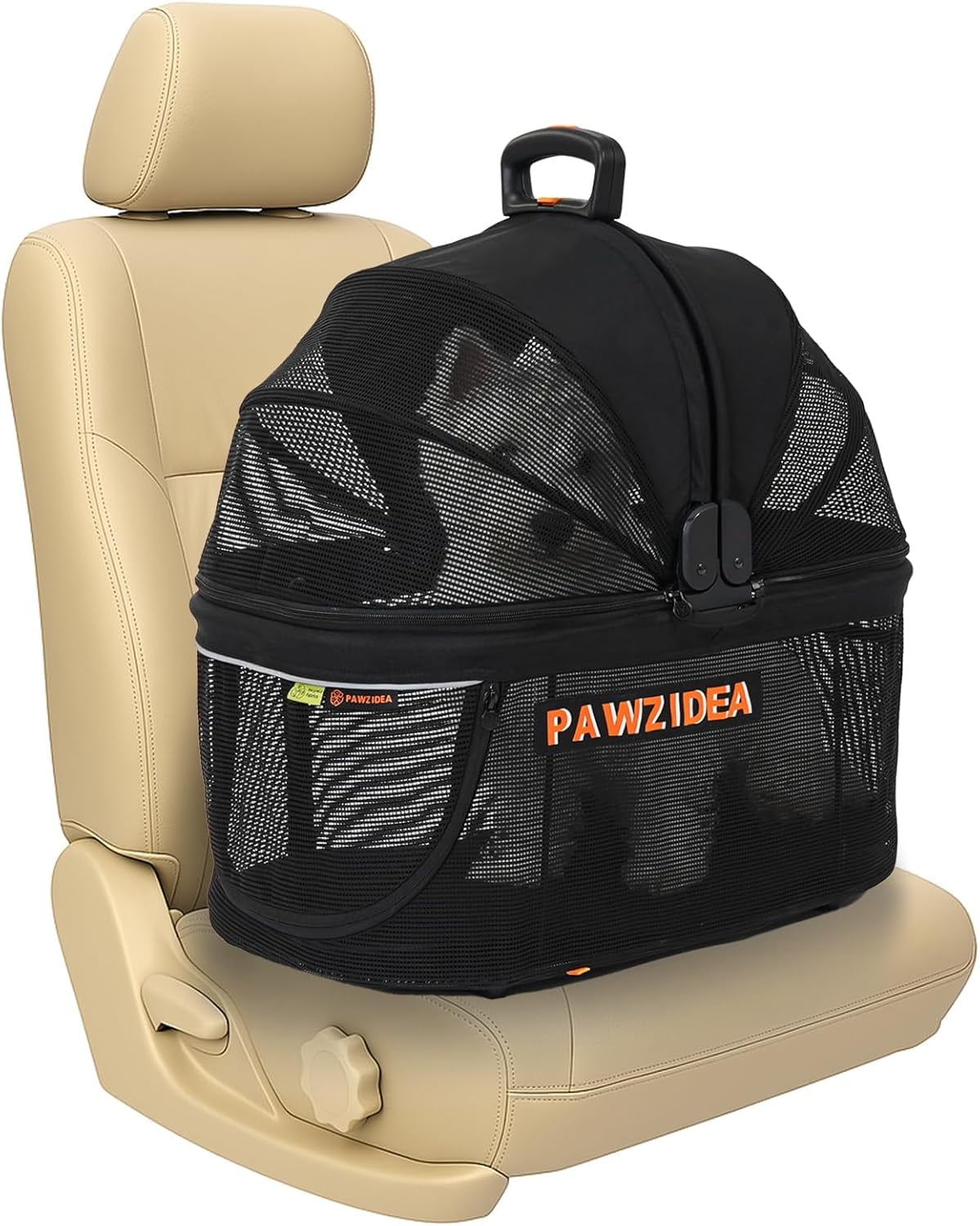 Portable Small Dog Crate for Car Travel, Enclosed Pet Car Seats for ...