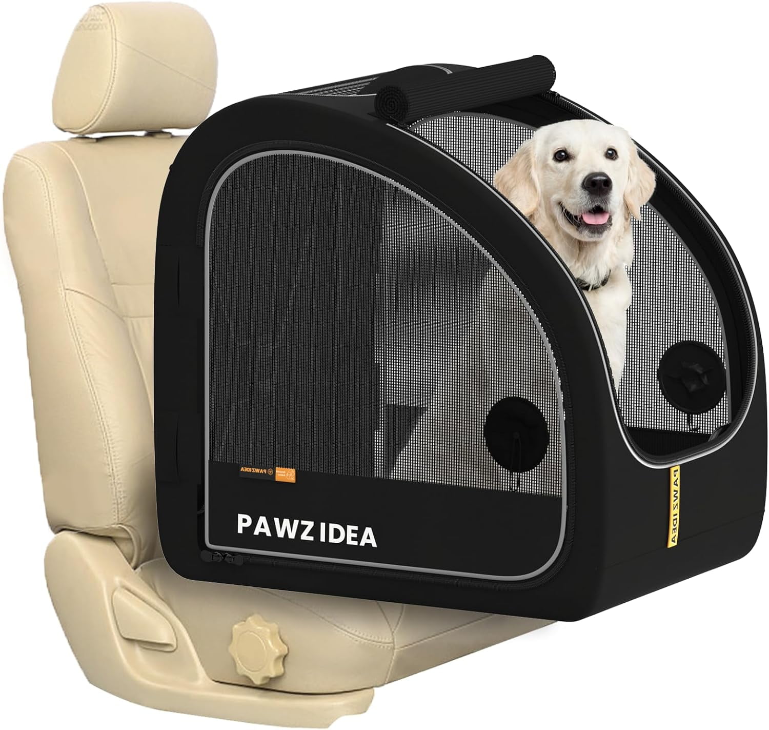 Portable Small Dog Crate for Car Travel, Enclosed Pet Car Seats for ...