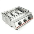 Portable Small Gas Barbecue Grill,Gas BBQ Grill with 3 Burner Switches ...