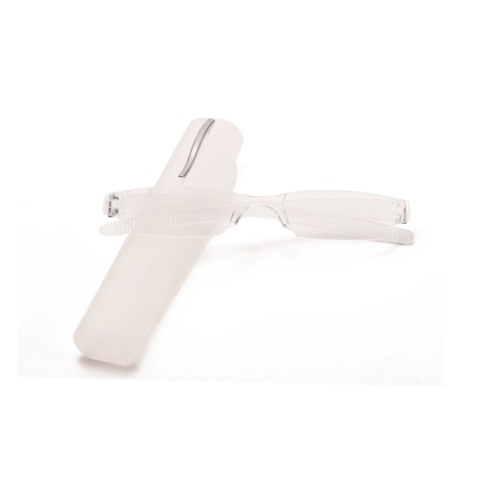Portable Small Rectangle Clear Reading Glasses 1.50 With Pen Holder for ...