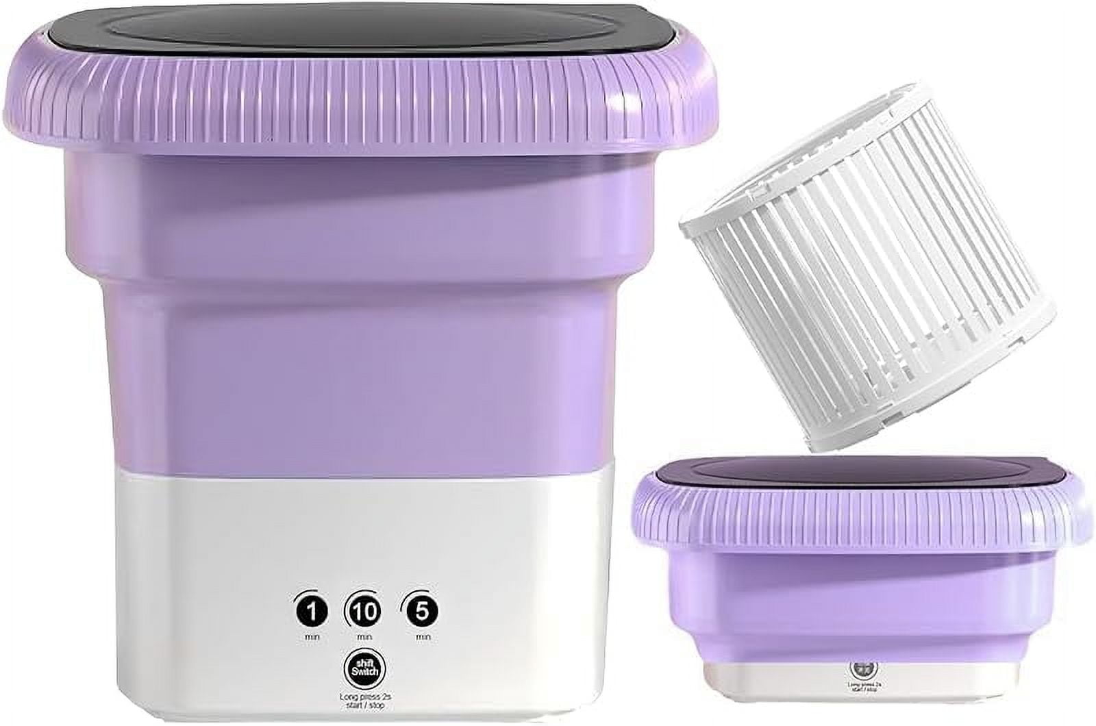 Portable Small Washing Machine,13L Capacity Foldable Mini Washer,Ideal ...