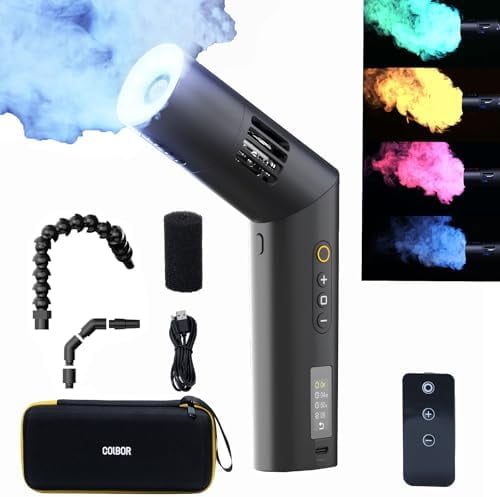 Portable Smoke Machine, Handheld Fog Machine with Remote Control, RGB ...
