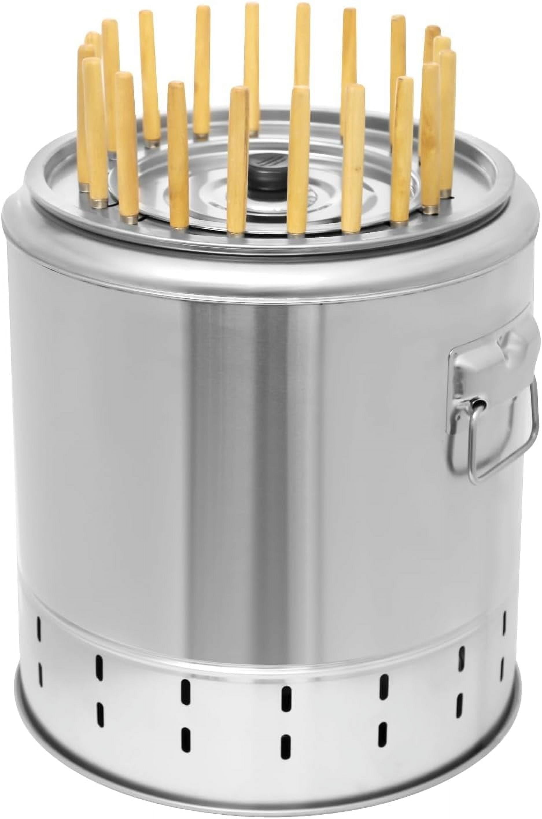 Portable Smokeless Barbecue Charcoal Barrel Grill,Stainless Steel ...