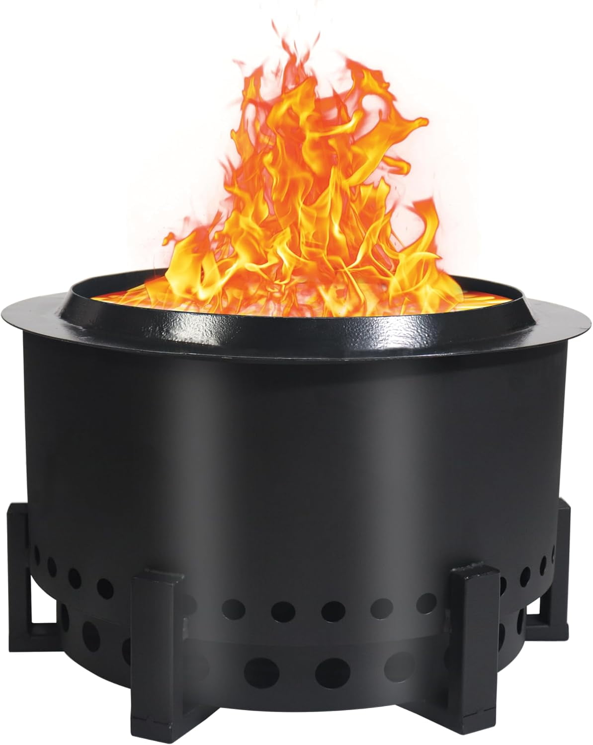 Portable Smokeless Fire Pit 21.6 Inch - Fire Pit with Innovative ...