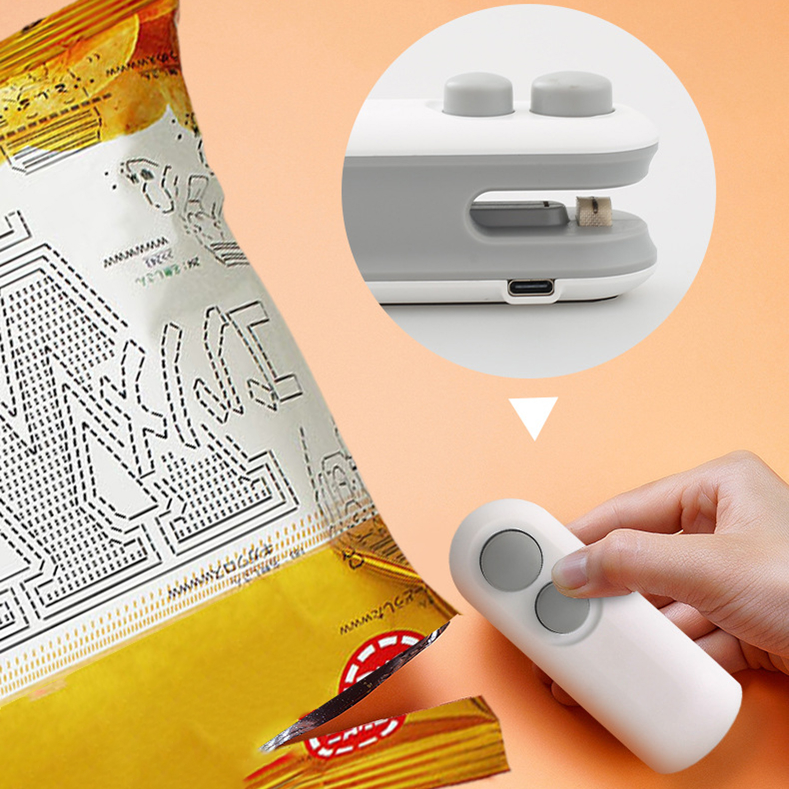 Portable Snack Sealing Machine Rechargeable Freshness Preserving Good ...