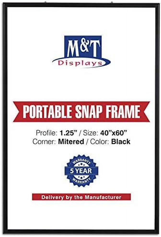 Portable Snap Poster Frame 1.25" Aluminum Profile Front Loading Wall ...