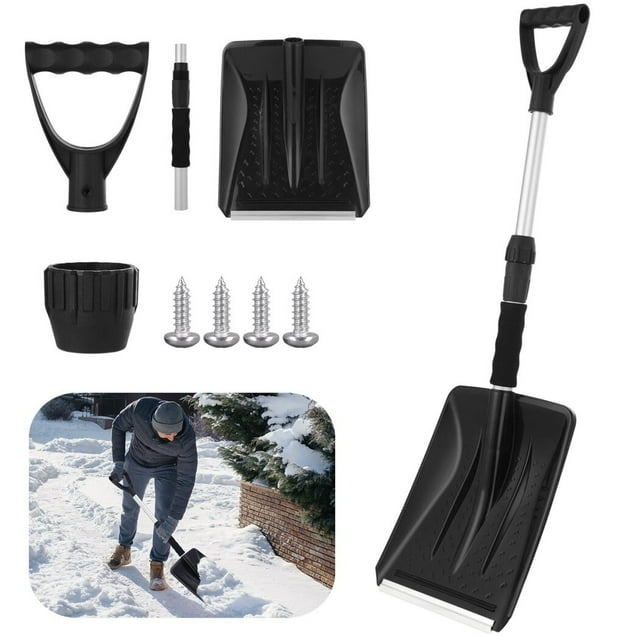 Portable Snow Shovel Kit, Aluminum Alloy ABS Snow Shovel for Truck Car ...