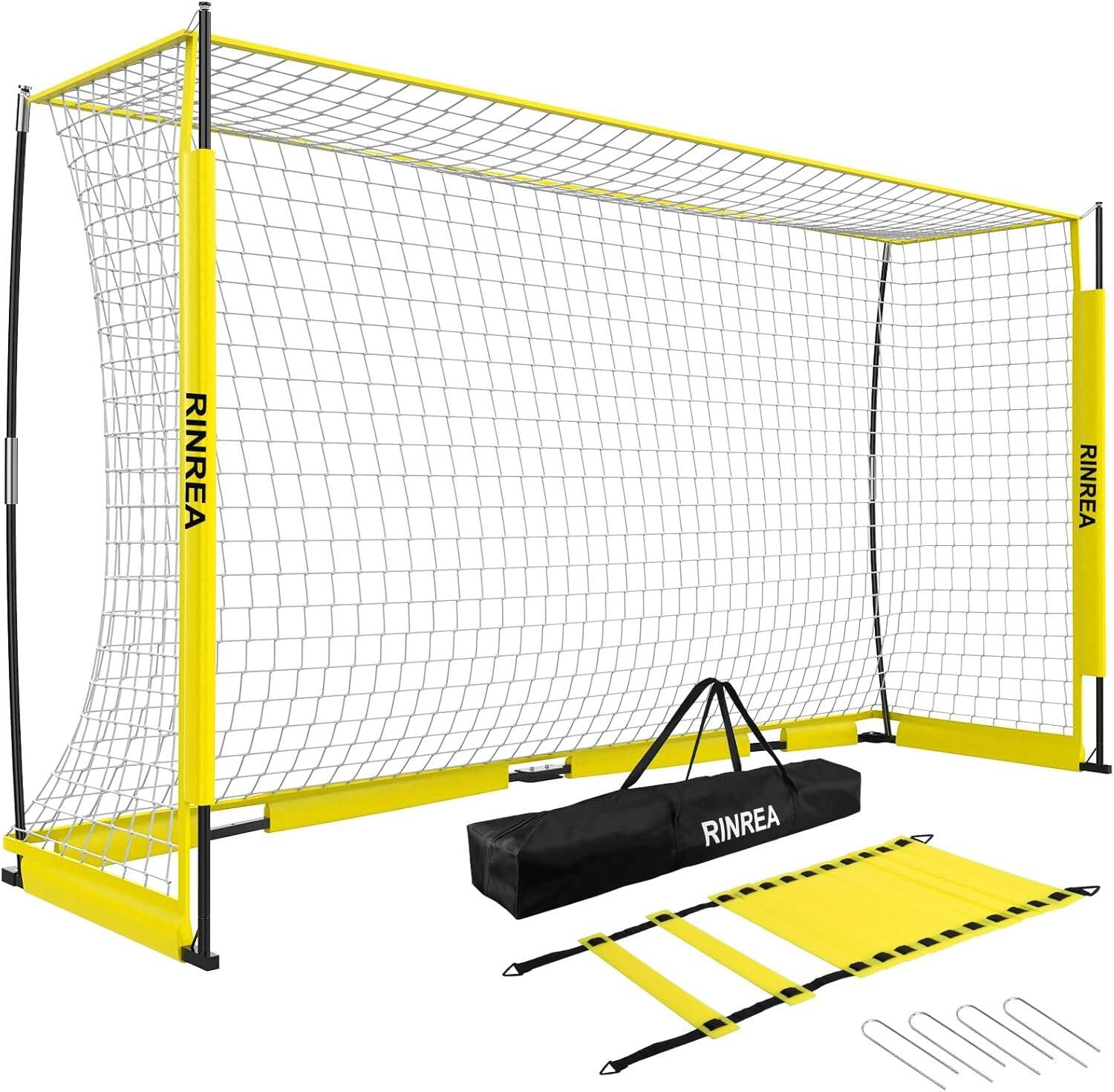 Portable Soccer Goal 12x6Ft, Collapsible Soccer Goal Net Metal Base ...