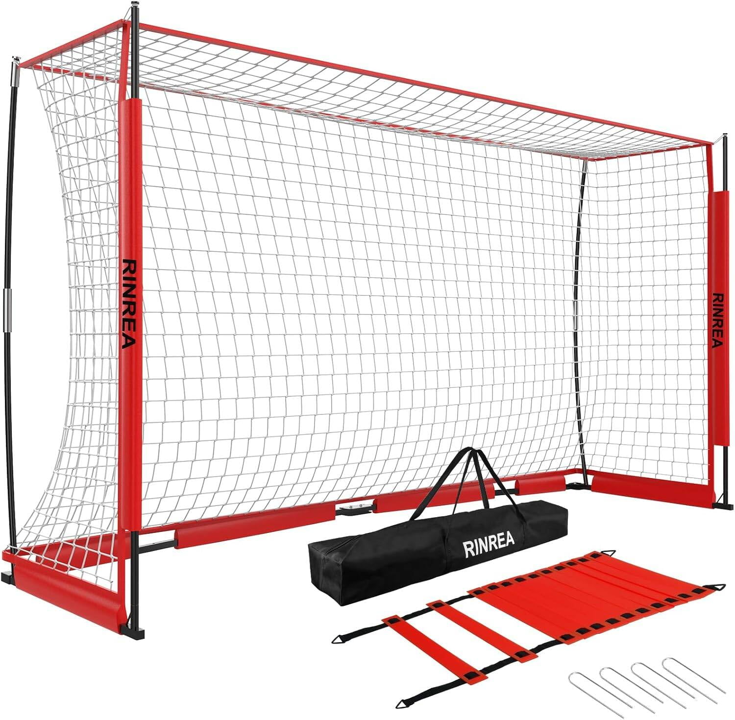 Portable Soccer Goal 12x6Ft, Collapsible Soccer Goal Net Metal Base ...