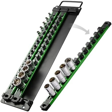 Portable Socket Organizer Steel Tray with Handle – Heavy Duty Aluminum ...