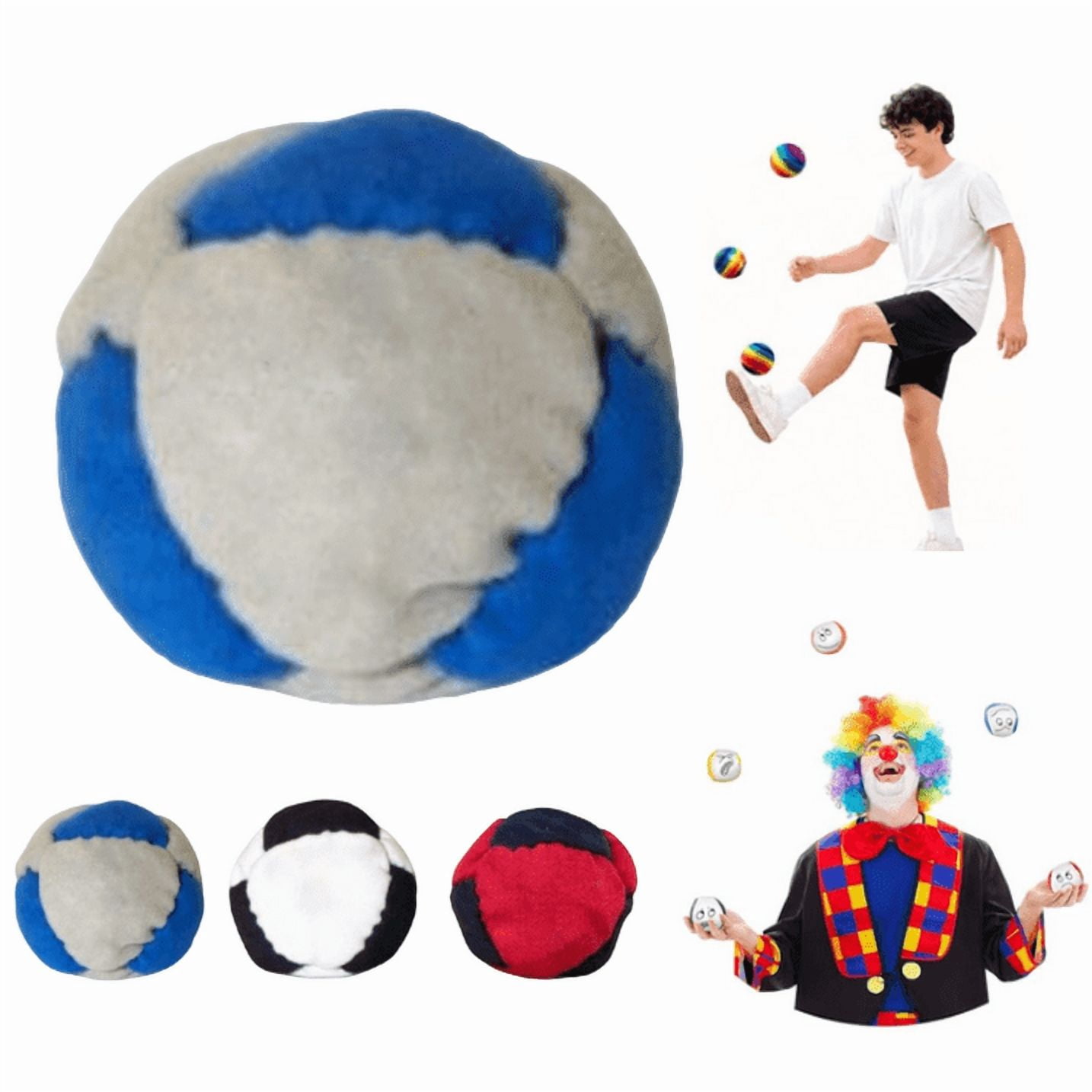 Portable Soft Knitted Footbag Kick Sack, Handmade Crochet Sand‑Filled ...