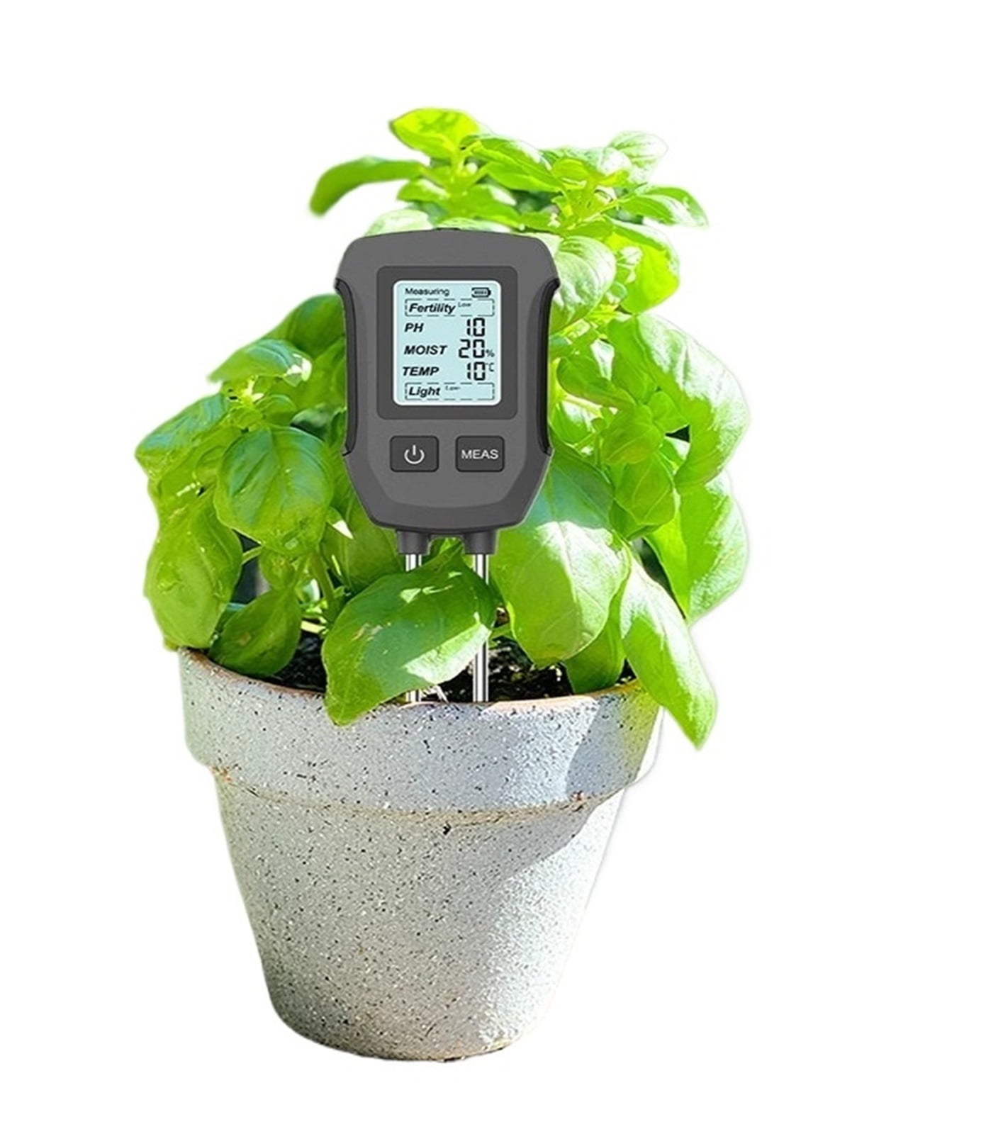 Portable Soil Tester 5 In 1 Fertility Moisture PH Temp Sunlight Meter ...