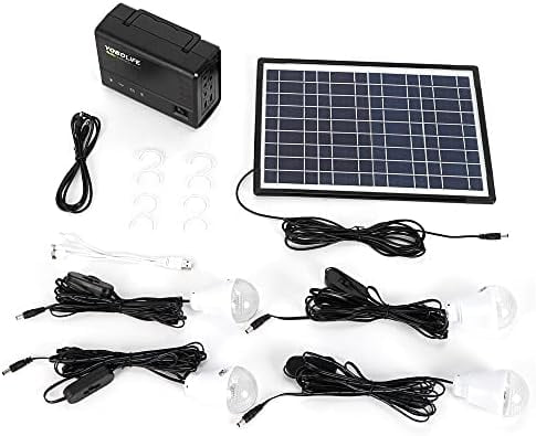 Portable Solar Inverter Power Generator,Solar Panel Lighting Kit,12V 4A ...