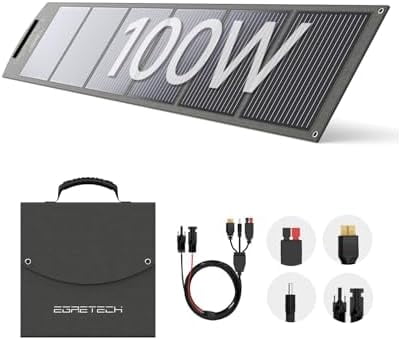 Portable Solar Panel 100W 17.5V with MC-4 to DC5521/XT60/Anderson Cable ...