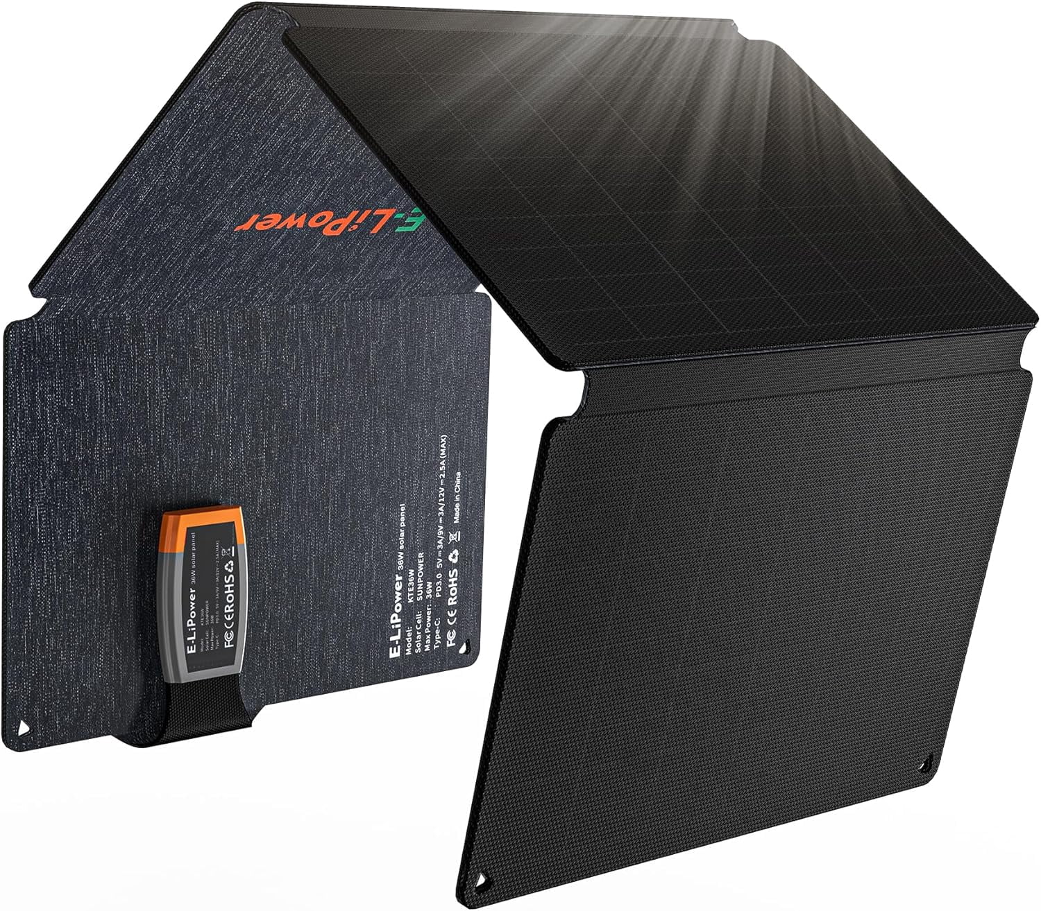 Portable Solar Panel 36W High-Efficiency Foldable SunPower Solar Panels ...