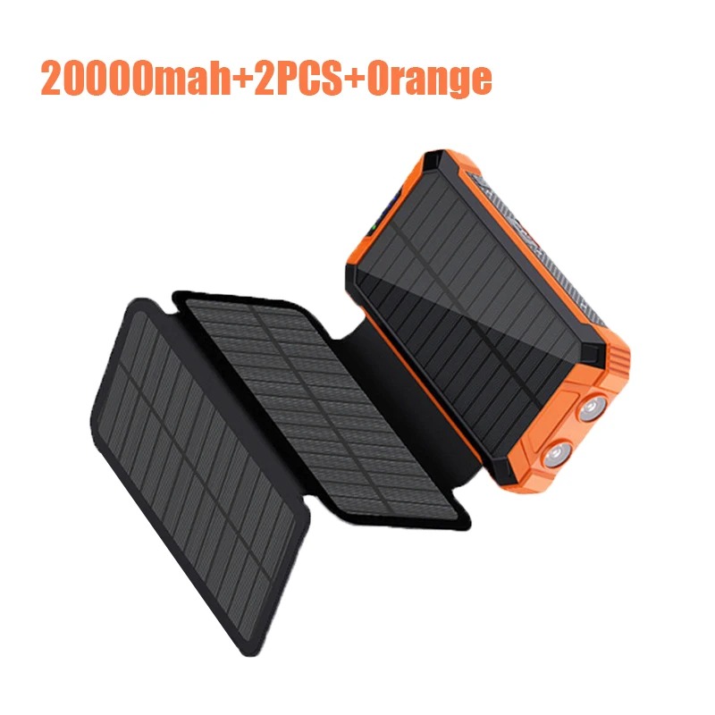 Portable Solar Panel Power Bank 20000mAh 12V 5V Usb Portable Solar Cell ...