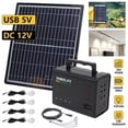 Free Shipping! Portable Solar Panel Power Generator Kit Battery Pack ...