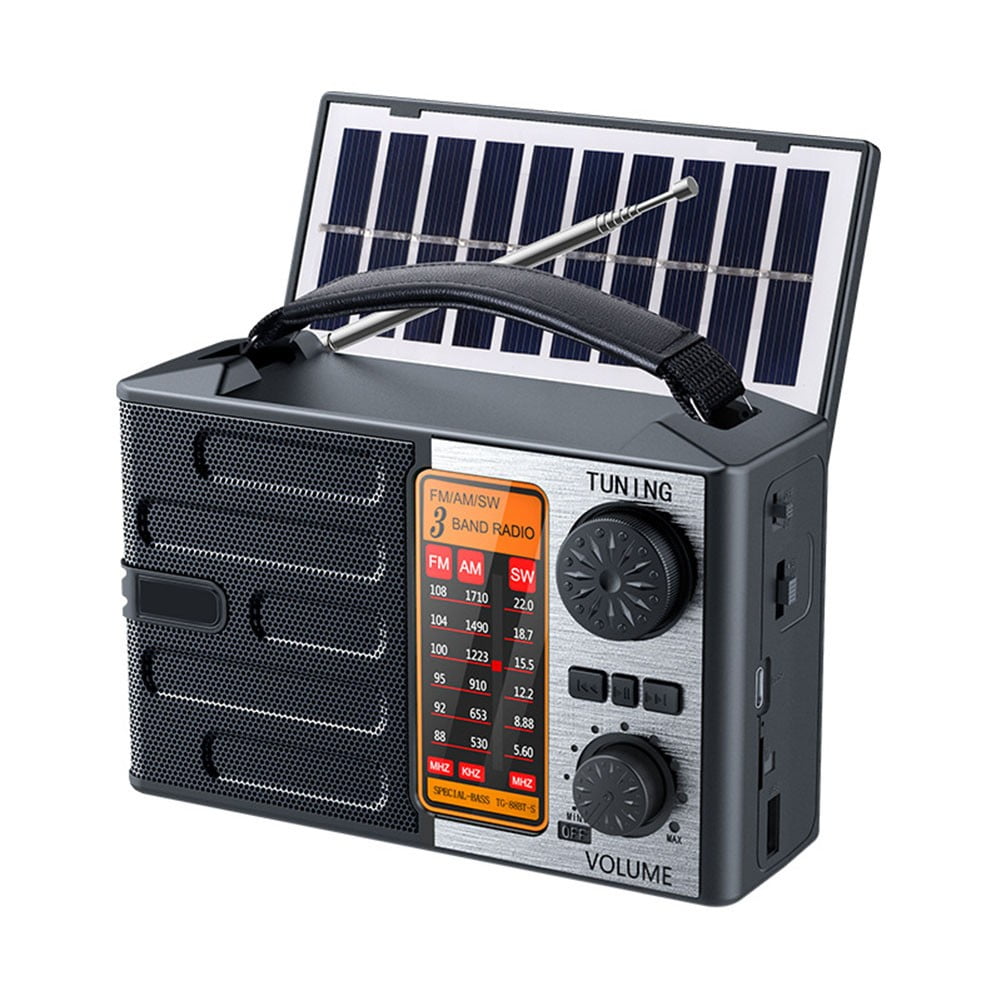 Portable Solar Radio: Rechargeable AMFMSW Radio with Flashlight& MP3 ...