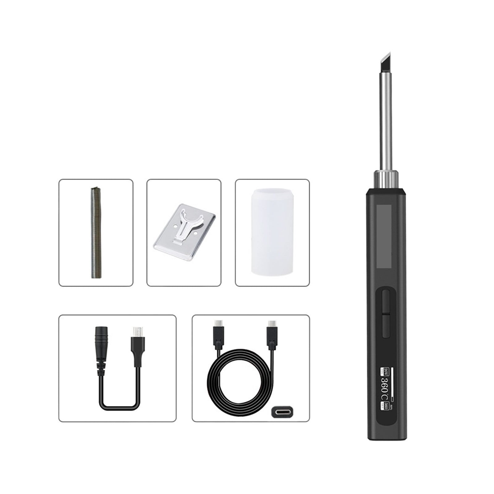 Portable Soldering Iron Kit,65W Welding Tool Ceramic Heater Welding ...