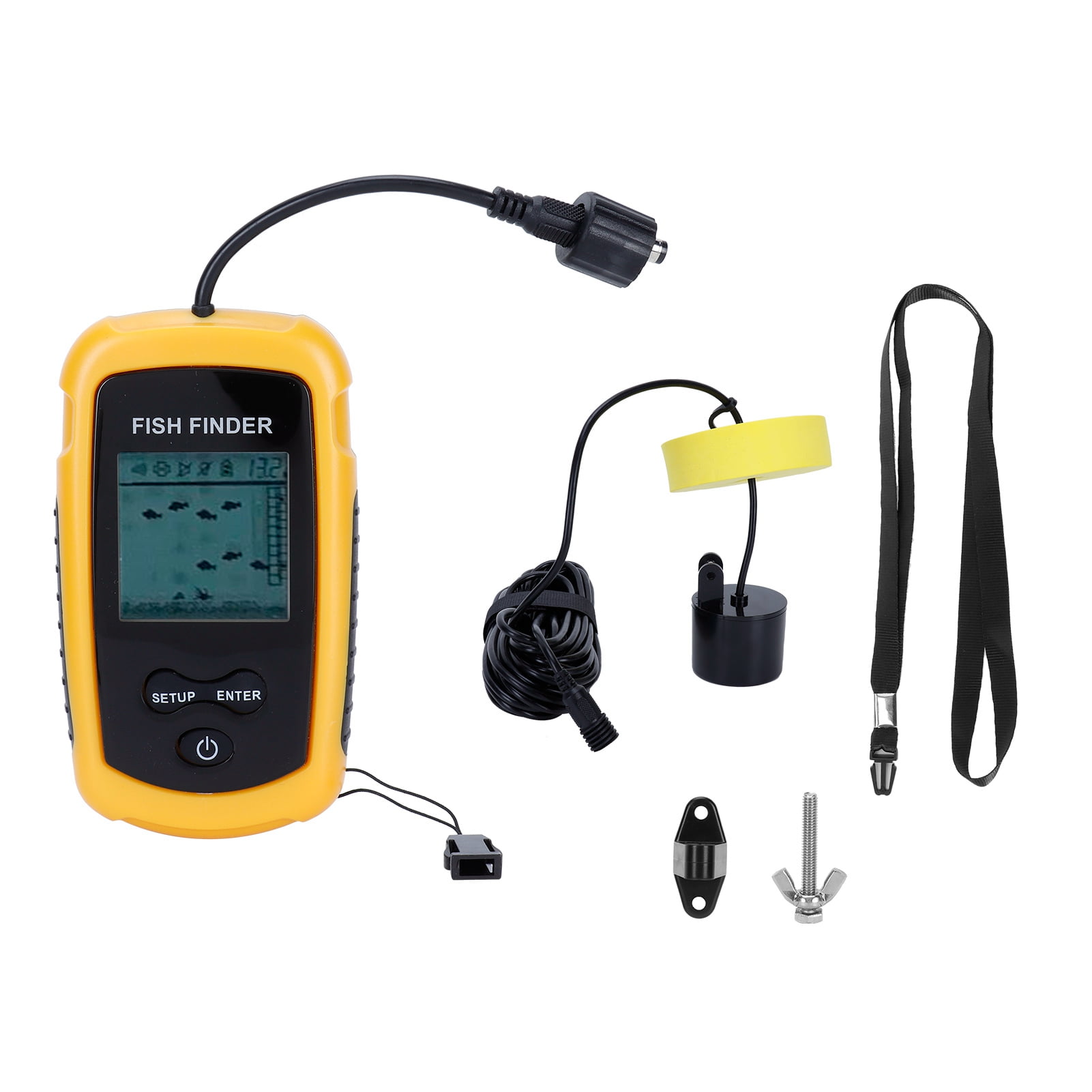 Portable Sonar Fish Finder HandHeld Depth Finder Alarm Sensor Detector ...