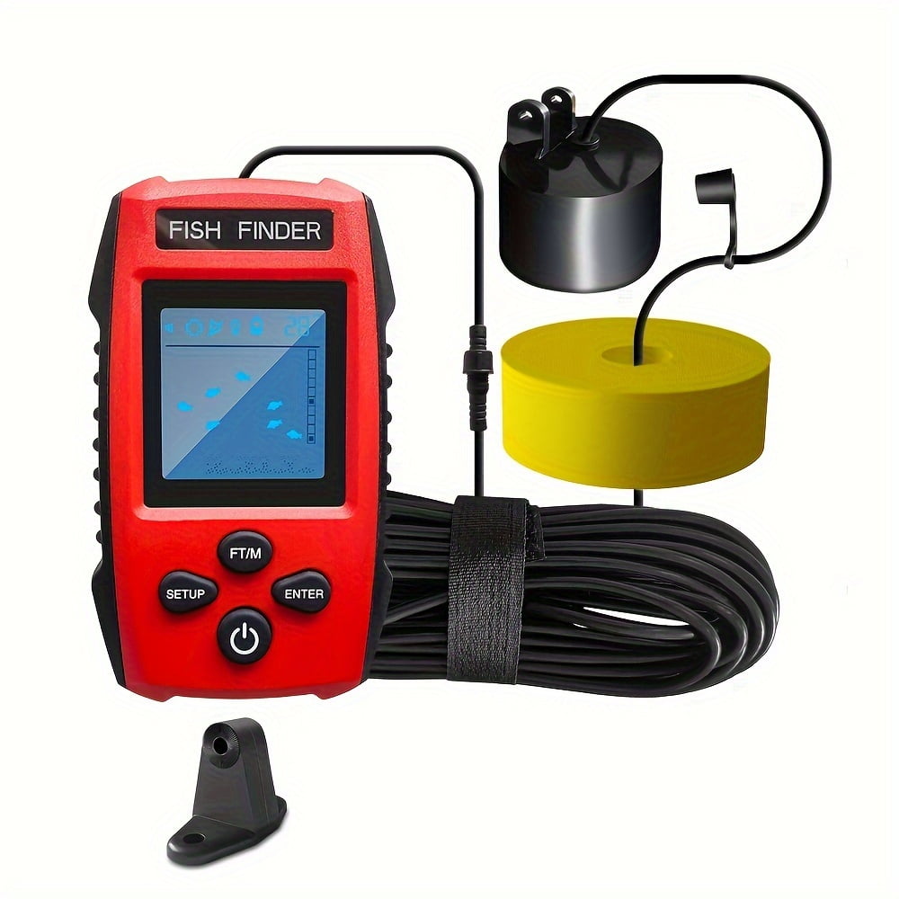 Portable Sonar Fish Finder With 45-degree Sonar Coverage, Depth Sounder ...