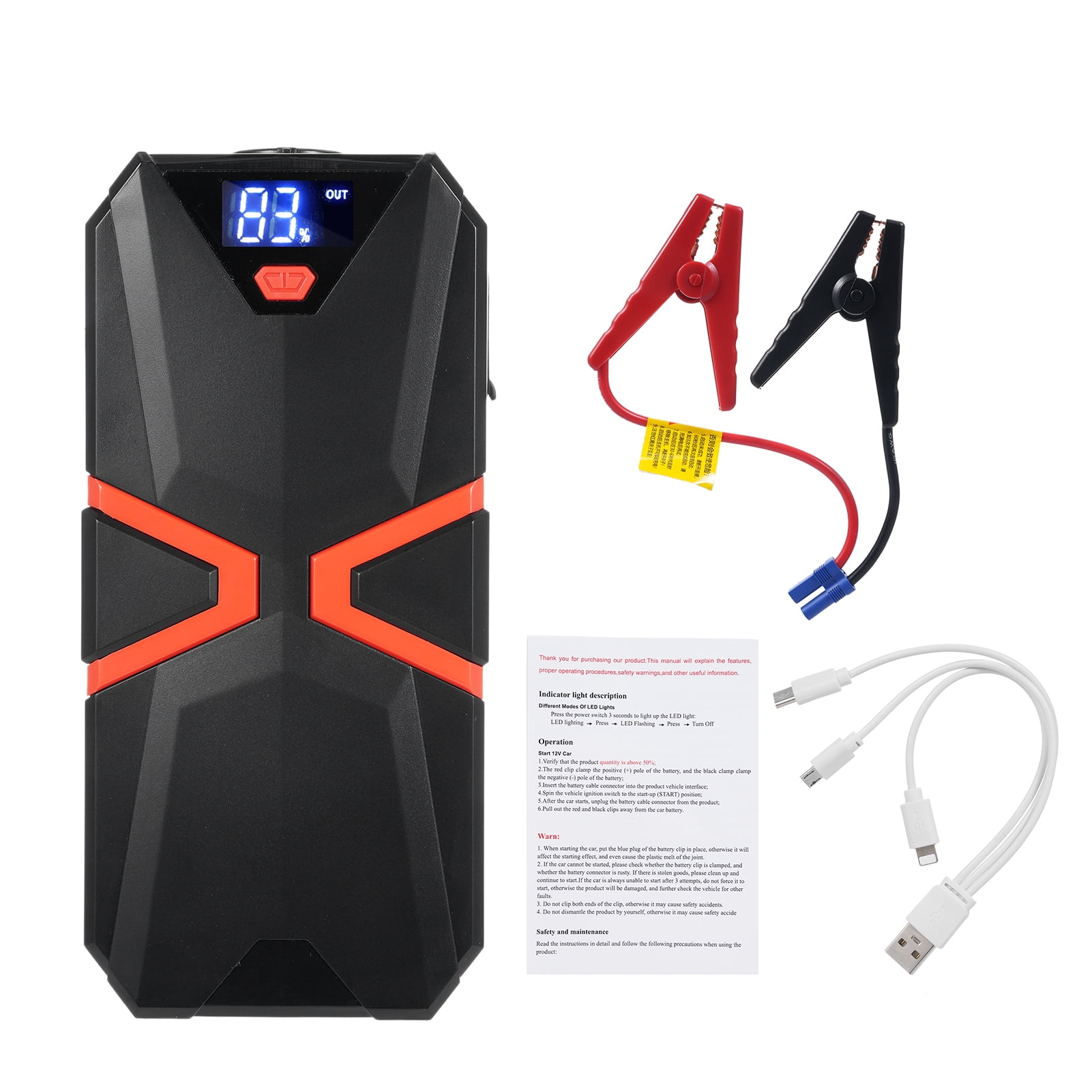 Portable Source,Bank 12v 600a Peak 12v Auto Car Jump Battery With ...