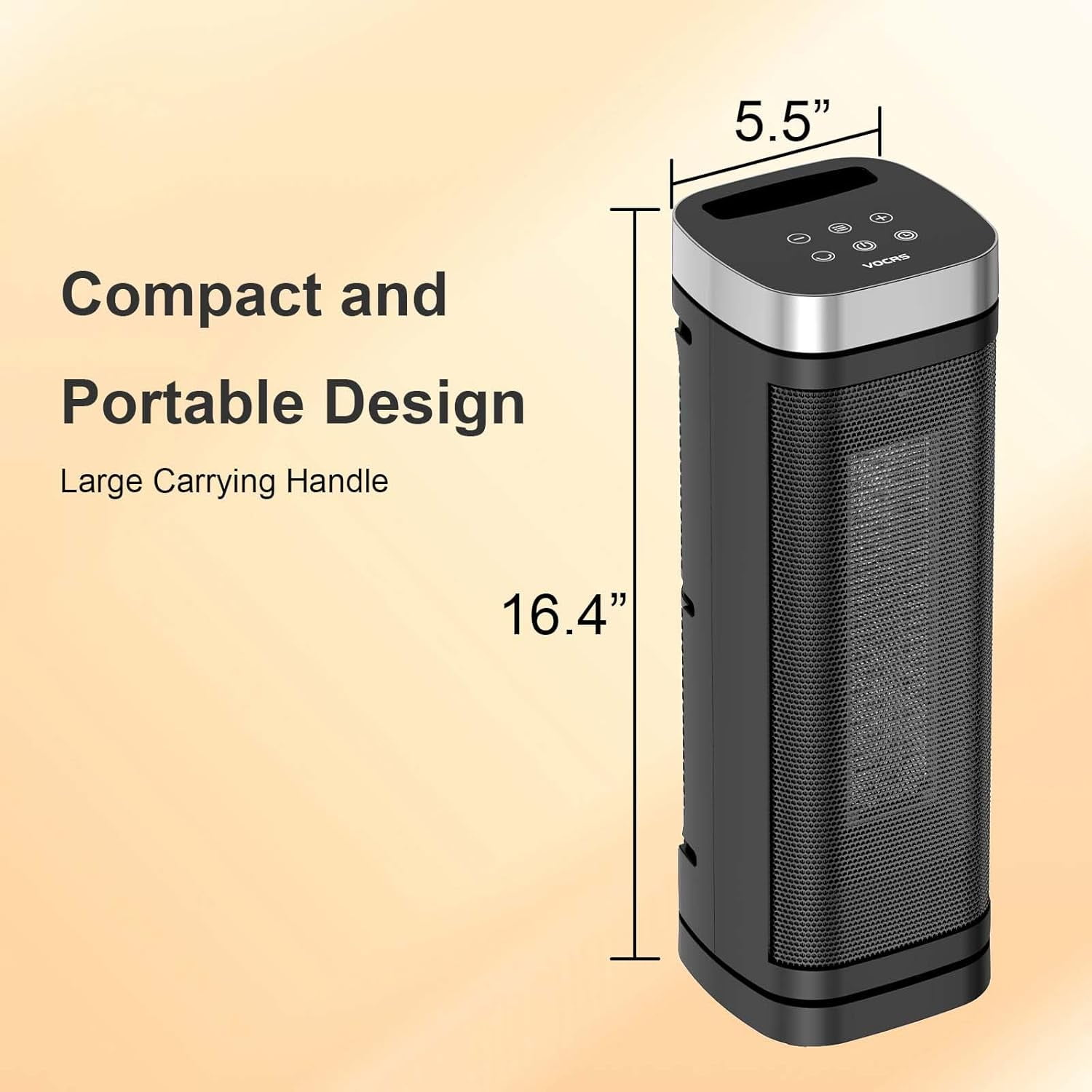 Portable Space , 1500W Electric Heaters with Remote Control, PTC Fast ...